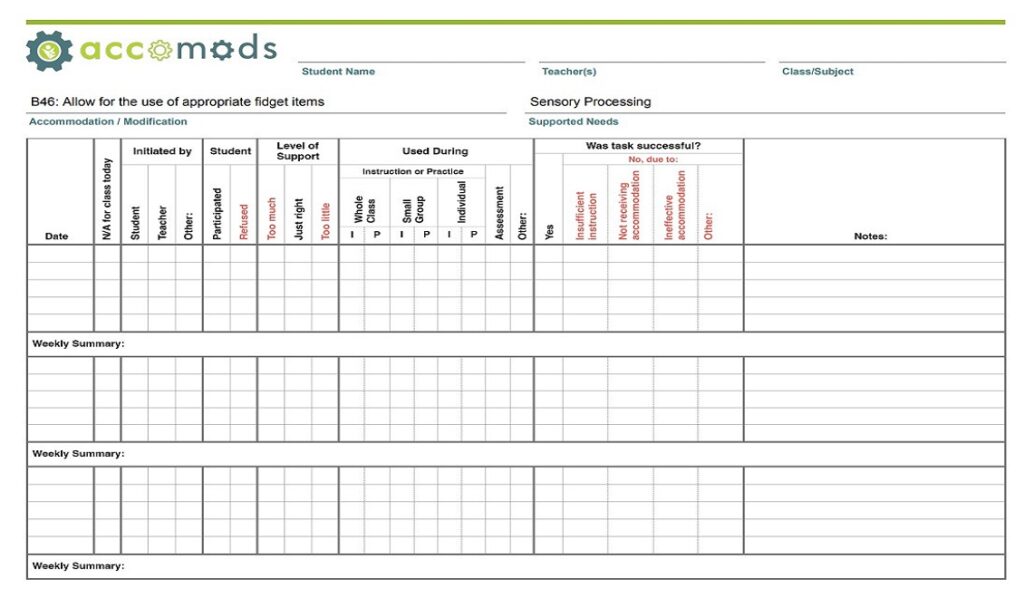 Accomods Preview – Action Driven Education