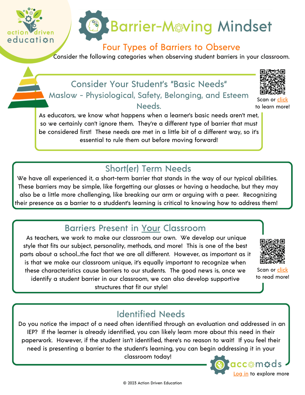 Help Recognize a Barrier | Action Driven Education